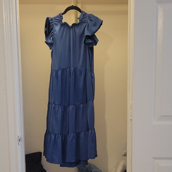 Pinch | Dresses | Pinch Blue Ruffled Tiered Dress | Poshmark